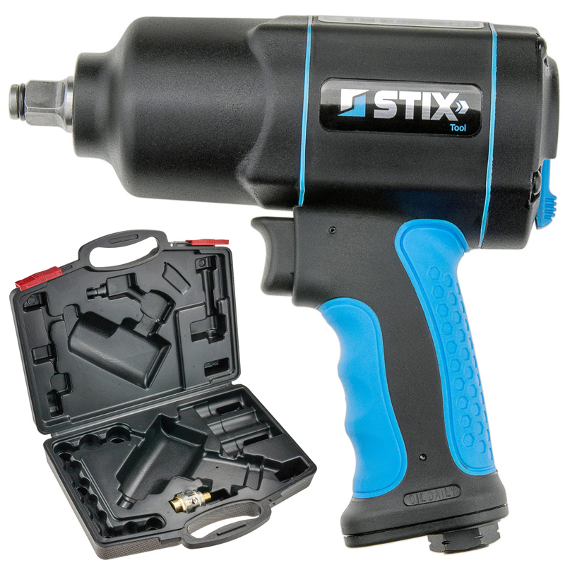 Composite Pneumatic Impact Wrench 1900Nm STIX STT-19 1/2" with Through ...
