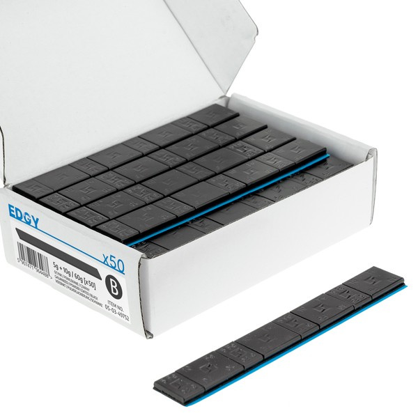 Glue weights for aluminum rims black Edgy Slim Black - 60g (5g+10g ...