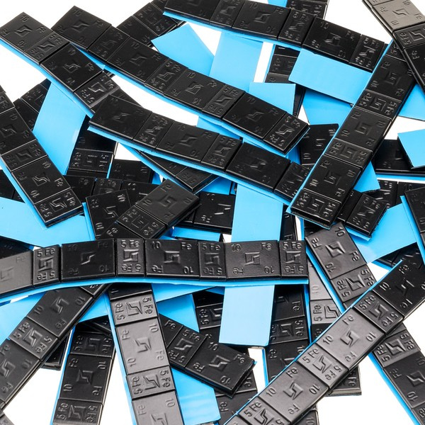 Glue weights for aluminum rims black Edgy Slim Black - 60g (5g+10g ...