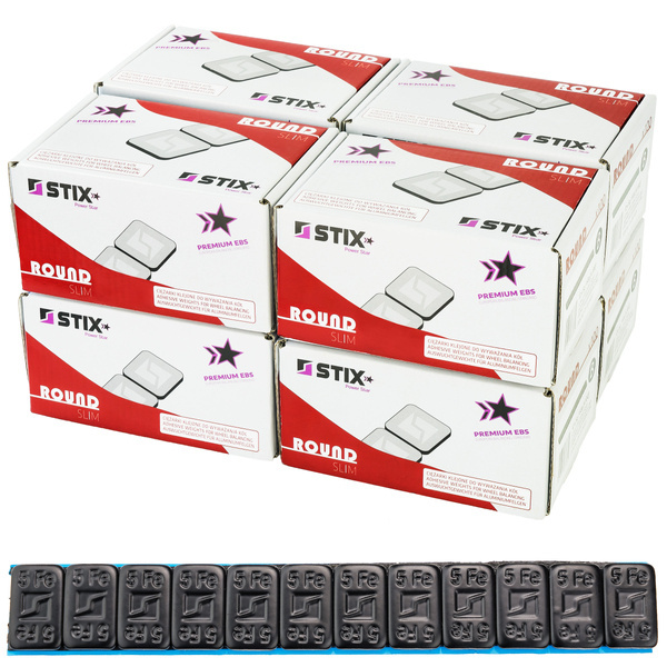 Glue weights for aluminum rims Rounded Slim Black - 60g (12x5g / wide ...